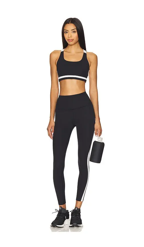 Splits59 Miles Rigor Sports Bra In Black - Black & White