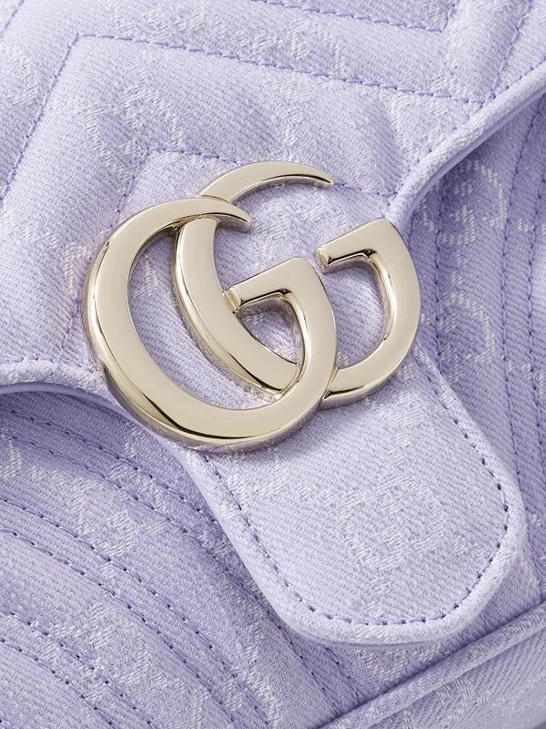 gucci GGマーモント　パープル GUCCI GG Marmont Small Matelasse Chain Purple Shoulder Bag