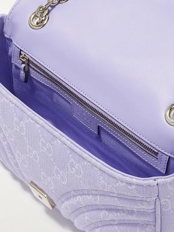 Gucci Gg Marmont 2.0 Embellished Shoulder Bag - Purple | Editorialist