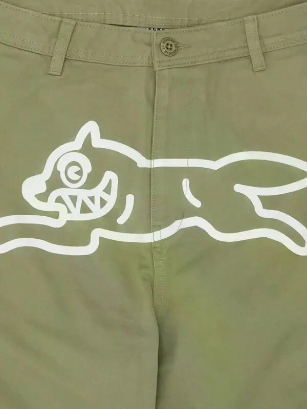 ICECREAM Graphic-print Cargo Trousers - Green