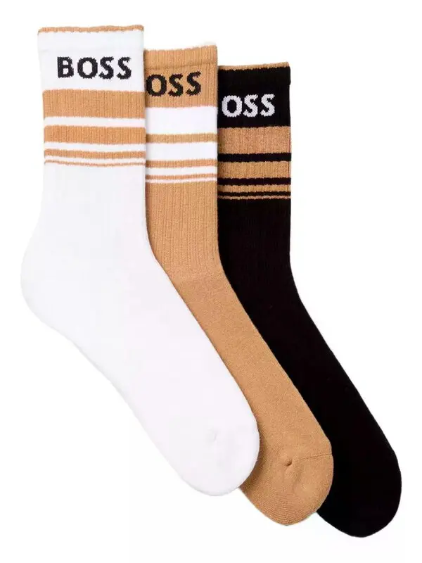 BOSS Intarsia Logo Mid-length Socks