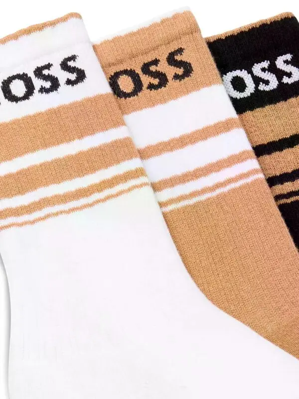 BOSS Intarsia Logo Mid-length Socks