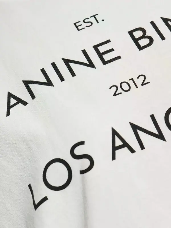 ANINE BING Logo-print T-shirt - Neutrals