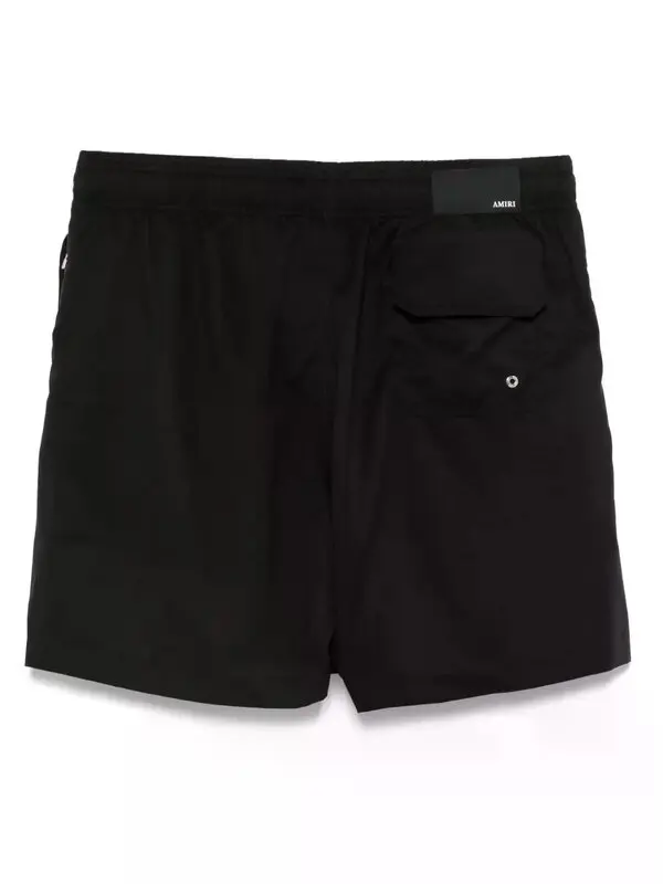 Amiri Embroidered-logo Swim Shorts - Black