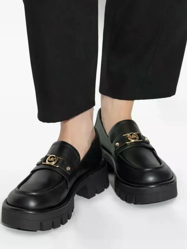 Michael Kors Chunky-sole Leather Loafers - Black