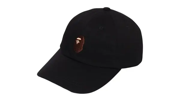 A BATHING APE Ape Head Panel Cap - Black