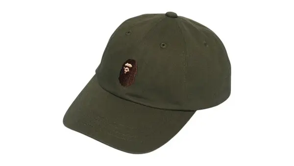A BATHING APE Ape Head Panel Cap - Olivedrab Green