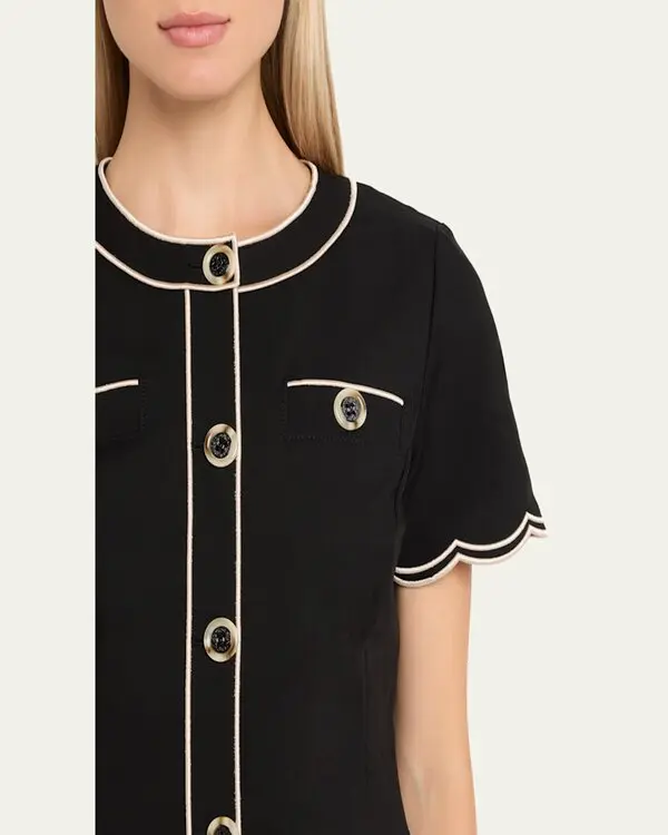 Ramy Brook Sandra Scallop-trim Top