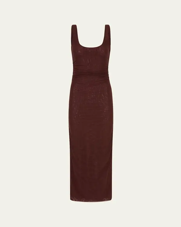 Sir The Label Jacques Twist Midi Dress - Espresso