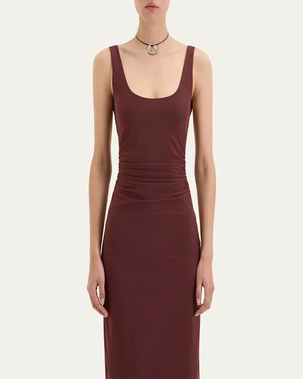 Sir The Label Jacques Twist Midi Dress - Espresso