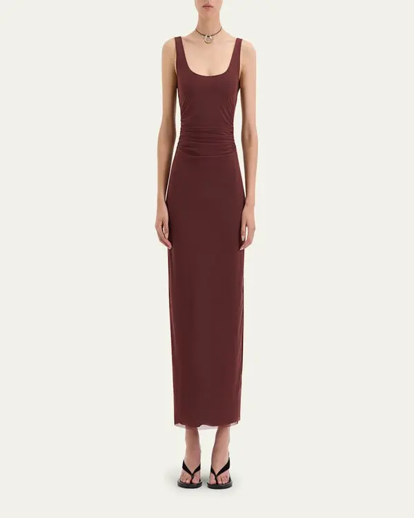 Sir The Label Jacques Twist Midi Dress - Espresso