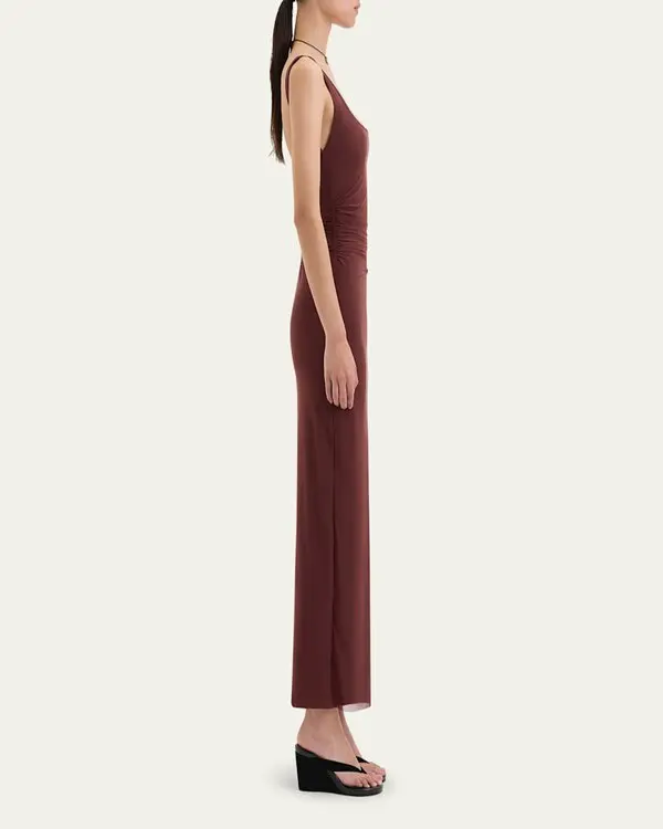 Sir The Label Jacques Twist Midi Dress - Espresso