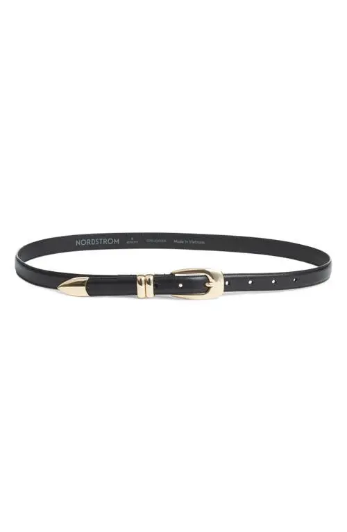 Nordstrom Mina Leather Belt - Black