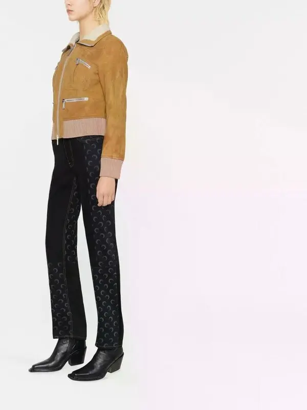 Dsquared2 Ribbed-detail Zipped-up Bomber Jacket