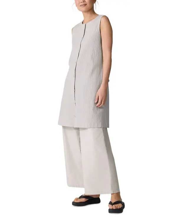 Eileen Fisher Tie Back Sleeveless Vest - Chalk