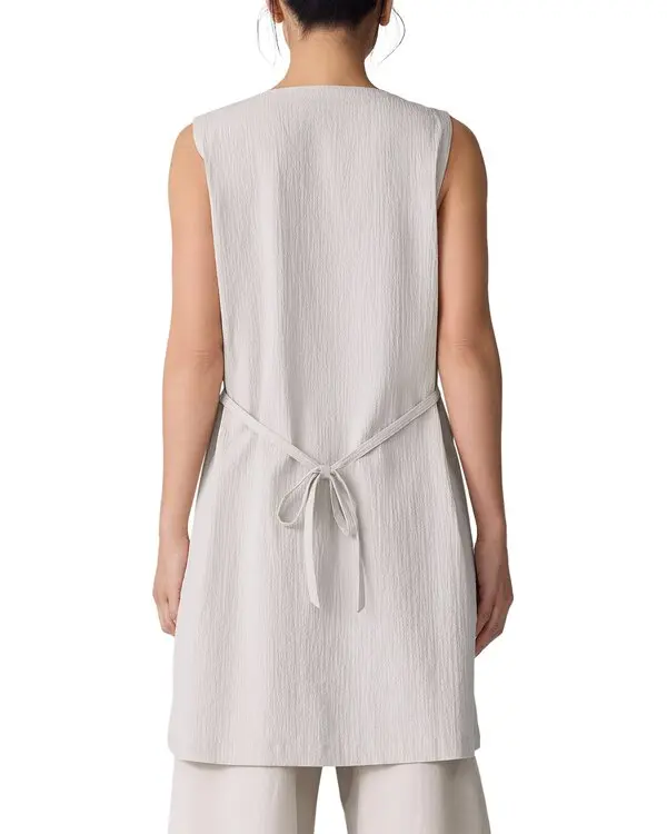 Eileen Fisher Tie Back Sleeveless Vest - Chalk