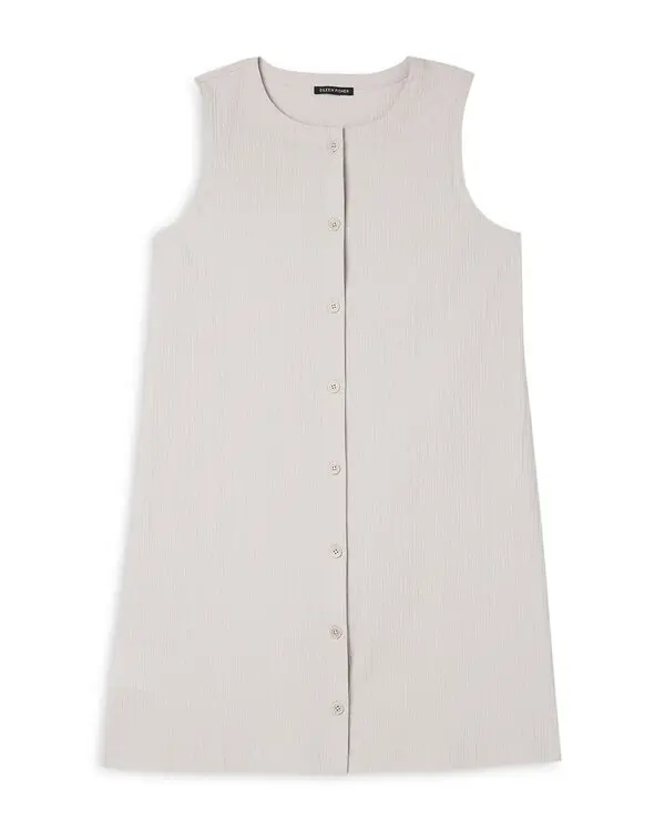 Eileen Fisher Tie Back Sleeveless Vest - Chalk