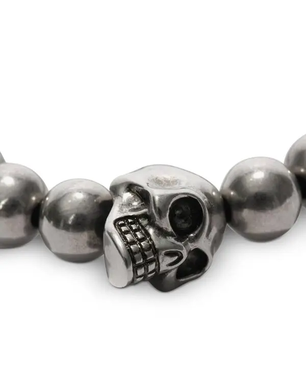 Alexander McQueen Skull And Bead Stretch Bracelet