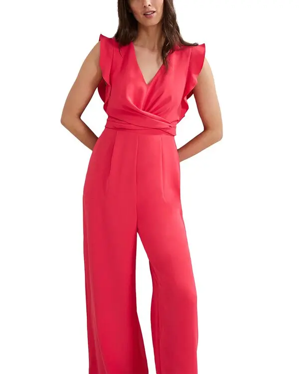PHASE EIGHT Ayla Ruffle Jumpsuit - Pink