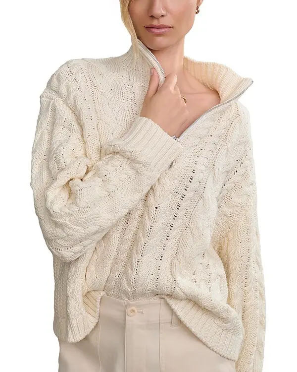 Jenni Kayne Cable Knit Pullover Sweater