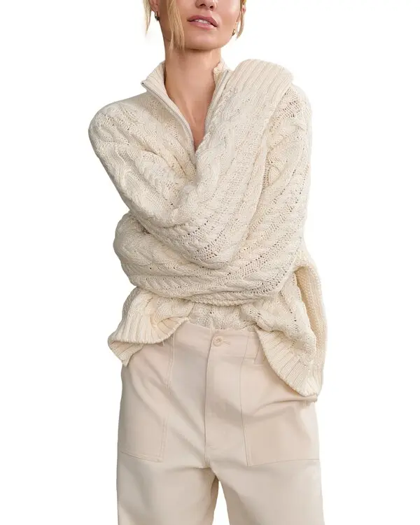 Jenni Kayne Cable Knit Pullover Sweater