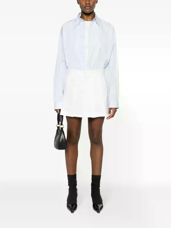 P.a.r.o.s.h Plissé Virgin Wool Blend Mini Skirt