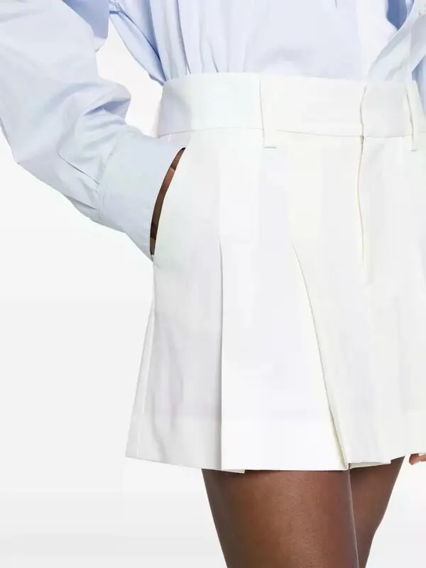 P.a.r.o.s.h Plissé Virgin Wool Blend Mini Skirt