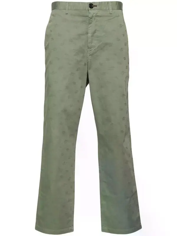 Paul Smith Monogram-jacquard Straight Trousers