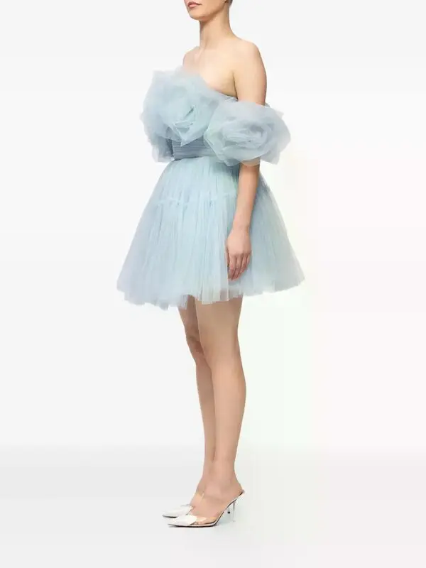 ANA RADU Tulle Off-shoulder Mini Dress