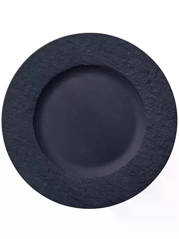 VILLEROY & BOCH Manufacture Rock Round Plate - Black