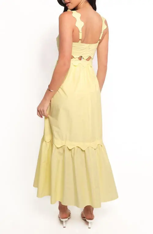 PETAL & PUP Cotton Dixie Scalloped Cutout Maxi Dress