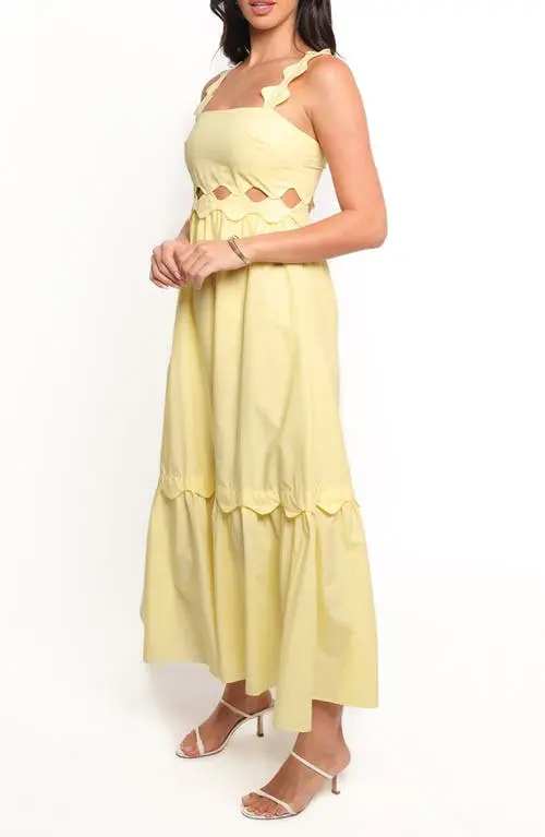 PETAL & PUP Cotton Dixie Scalloped Cutout Maxi Dress