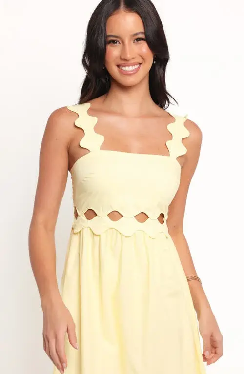 PETAL & PUP Cotton Dixie Scalloped Cutout Maxi Dress