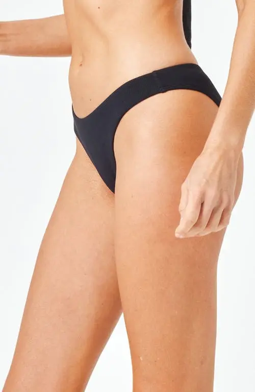 L*Space Rocky Ribbed Full Bikini Bottoms - Black