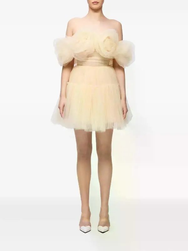 ANA RADU Ruffled Off-the-shoulder Dress