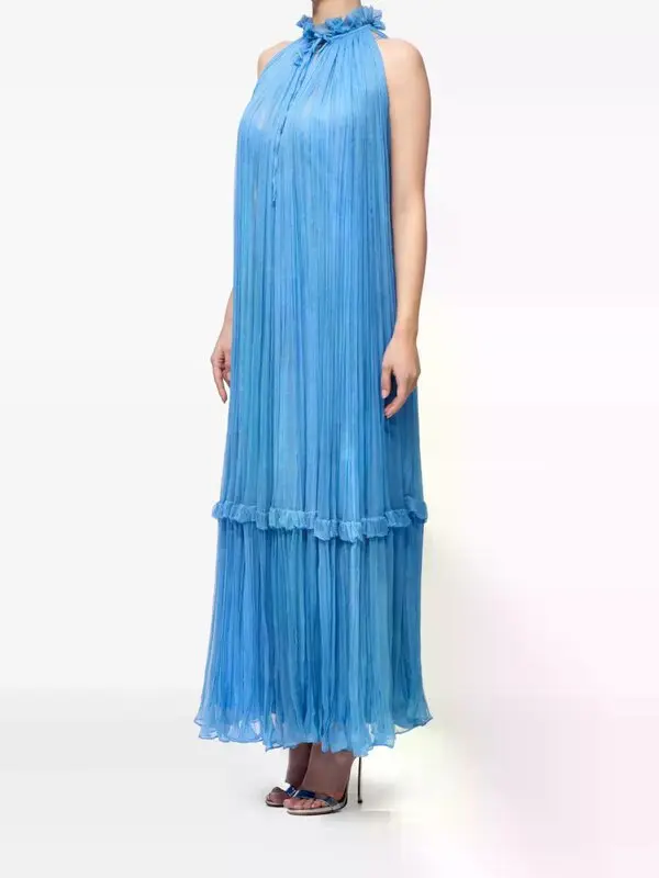 ana pleated maxi dress Ana Radu Pleated Maxi Dress - Blue