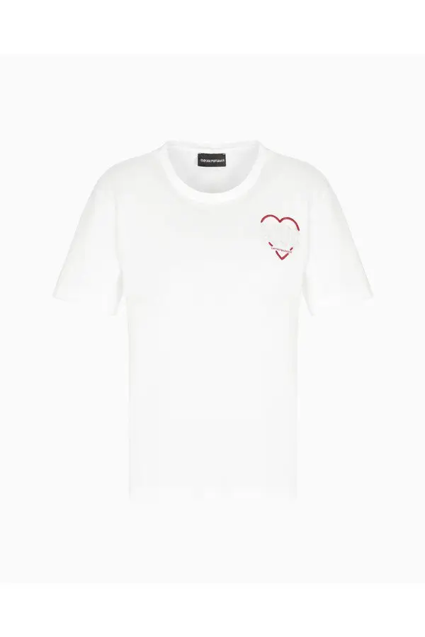 Emporio Armani Valentines Day Capsule Collection Jersey T-shirt - White
