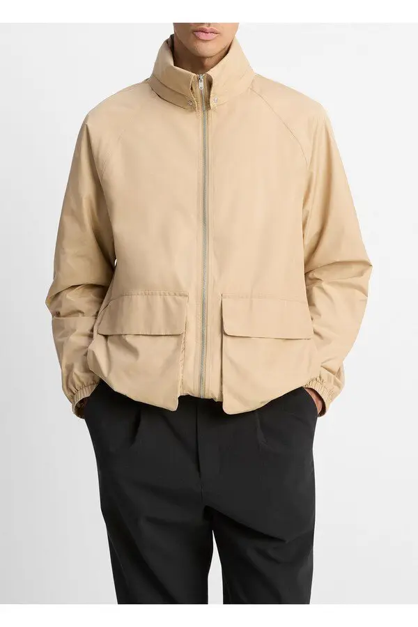 Vince Lightweight Hooded Windbreaker - Natural