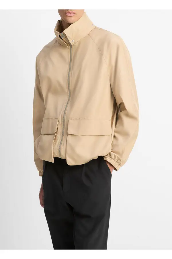 Vince Lightweight Hooded Windbreaker - Natural