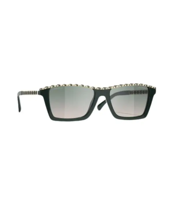 Chanel Rectangle Sunglasses - Dark Green