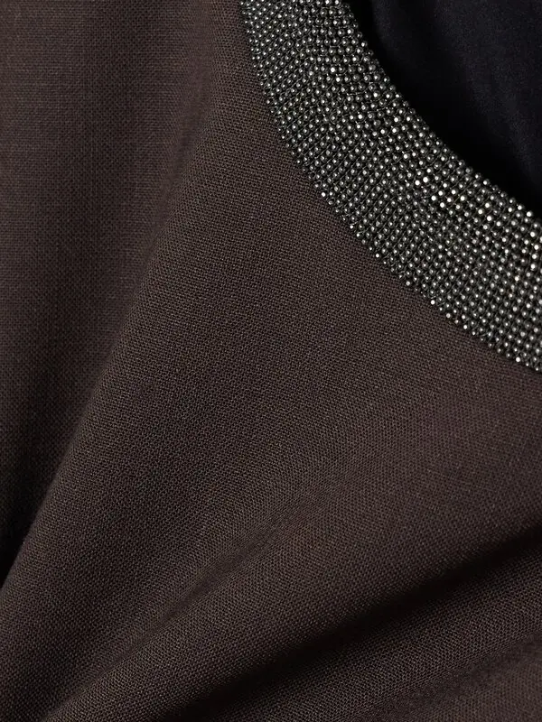 Brunello Cucinelli Embellished Virgin Wool-blend Midi Dress