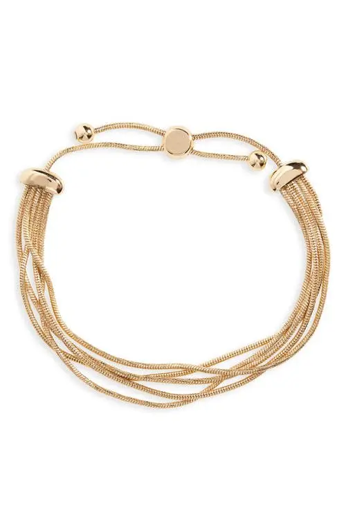 Nordstrom Multistrand Snake Chain Slider Bracelet - Gold