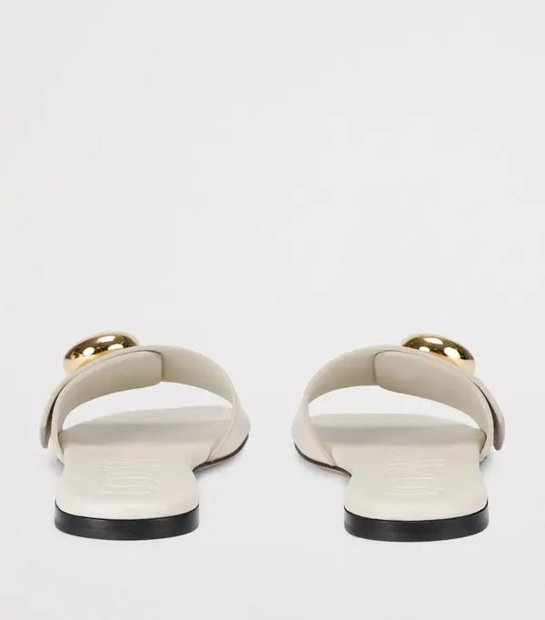 Loewe Leather Pebble Sandals - Ivory