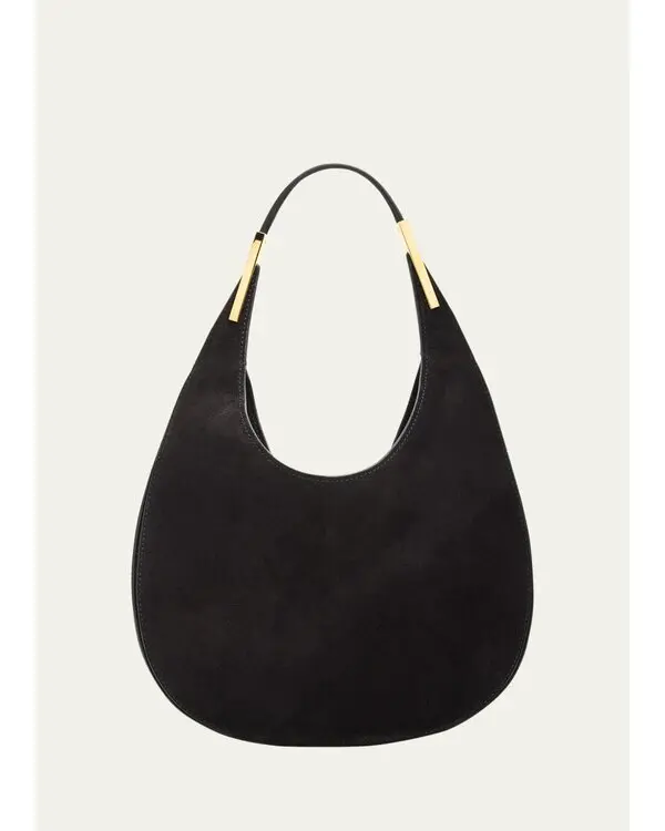 Savette Florence Suede Hobo Bag - Black