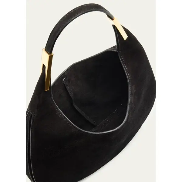 Savette Florence Suede Hobo Bag - Black
