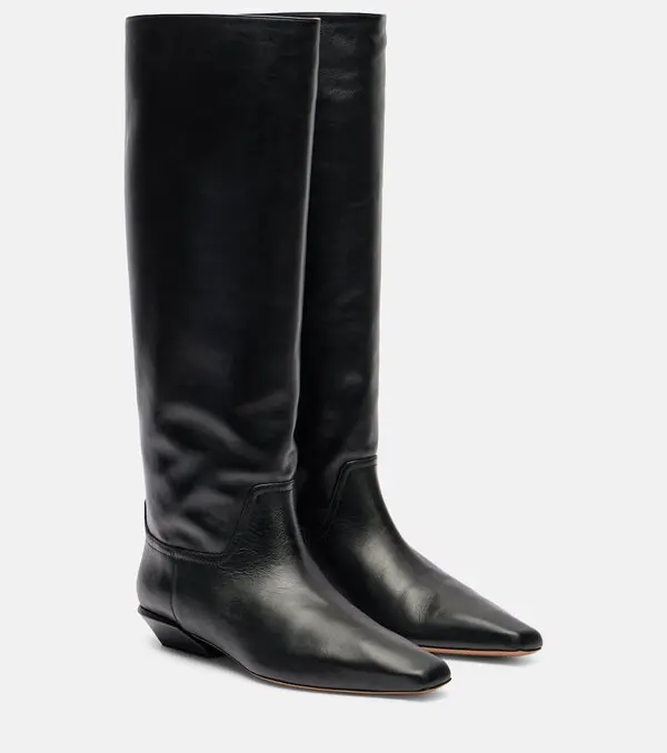 Paris Texas Bettina 25 Leather Knee-high Boots - Black