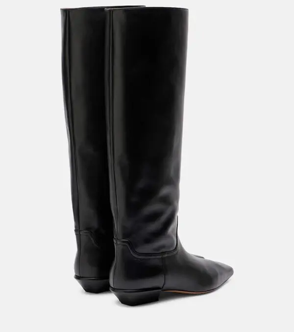 Paris Texas Bettina 25 Leather Knee-high Boots - Black