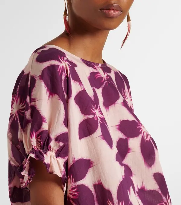 Velvet By Graham & Spencer Delilah Floral Cotton Poplin Blouse
