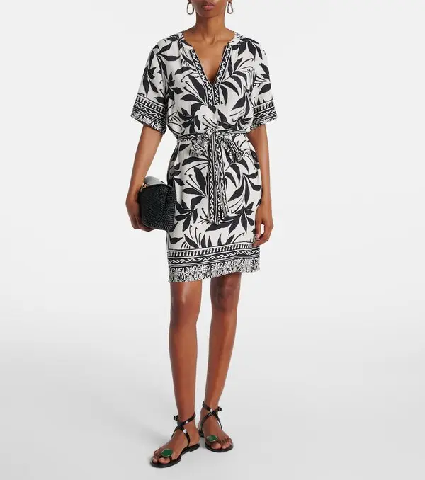 Velvet By Graham & Spencer Vanessa Printed Shirt Dress - Black