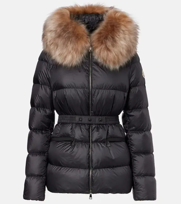 Moncler Boed Shearling-trimmed Down Jacket - Black